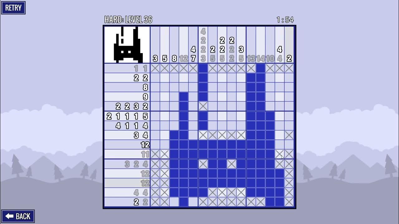 Picross Touch (Hard Level 36) Gameplay and Tutorial - YouTube