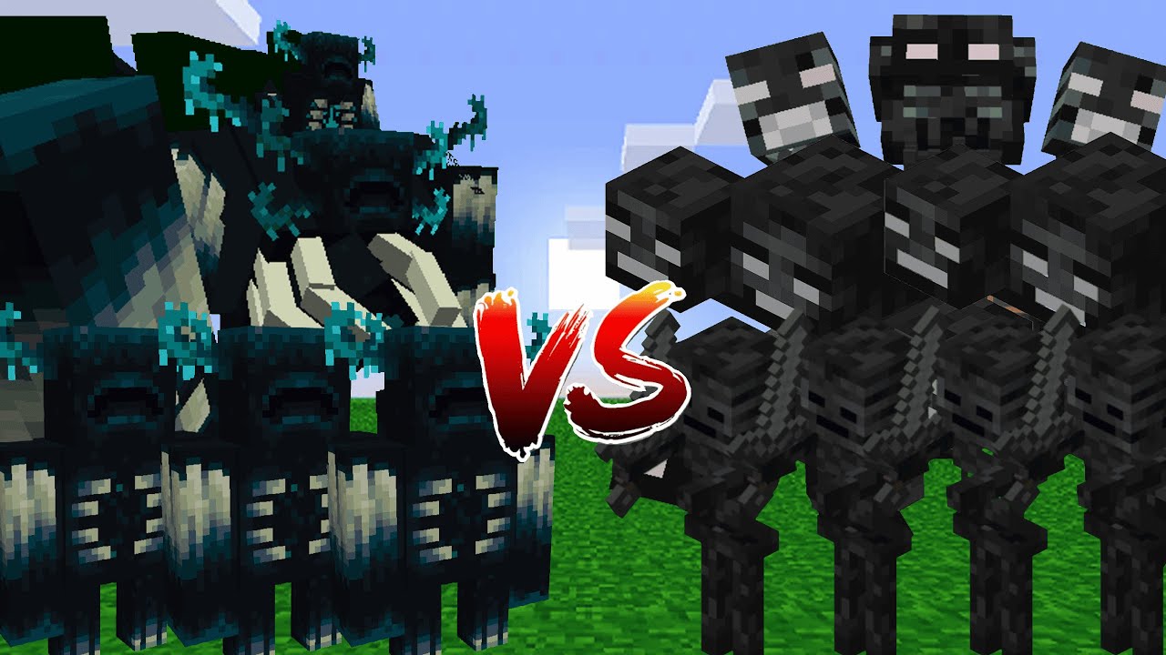 WARDEN ARMY vs WITHER ARMY 💥💀 EPIC MINECRAFT BOSS WAR! - YouTube