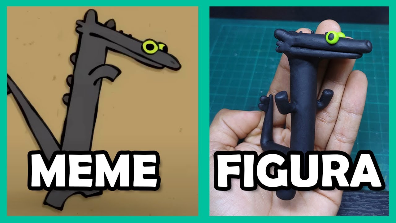 CÓMO HACER A CHIMUELO BAILANDO MEME en Porcelana fría // TOOTHLESS ...