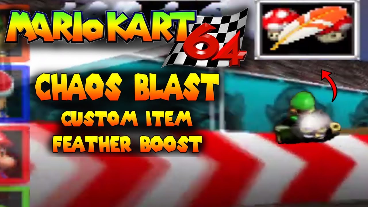 mario kart 64 chaos blast custom item FEATHER BOOST Romhack/Mod - YouTube