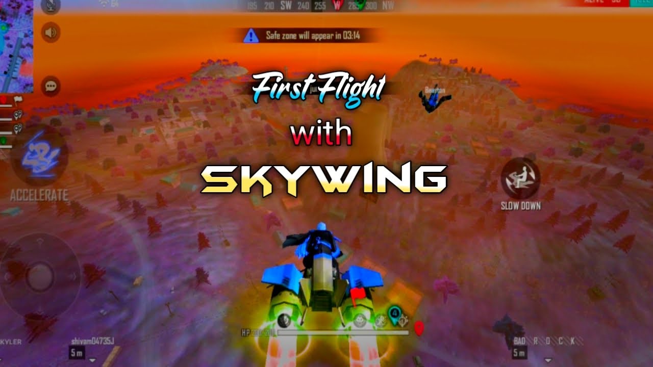 First Flight with skywing 😋 OP Gameplay | garena free fire | Gaming ...