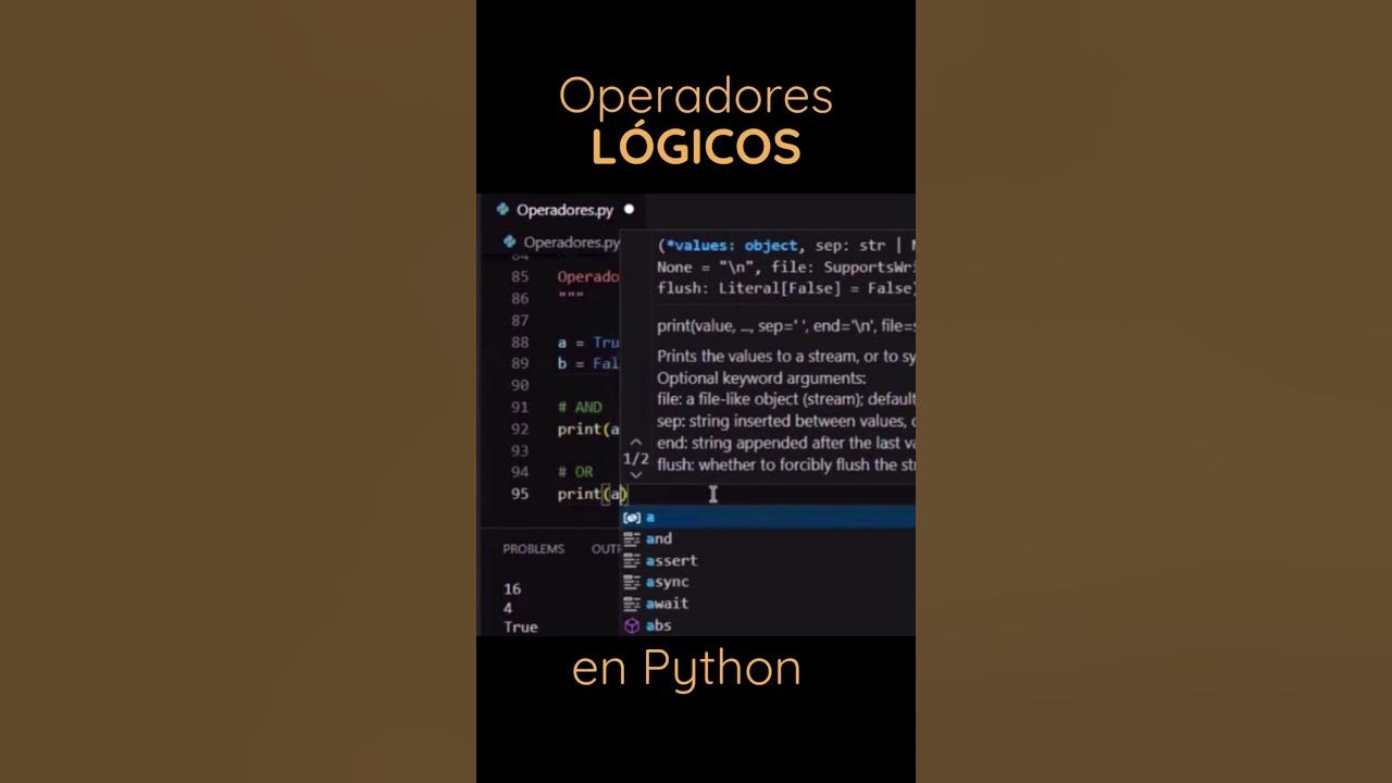 ¿Qué son los Operadores LÓGICOS? #python #aprenderpython #programación - YouTube