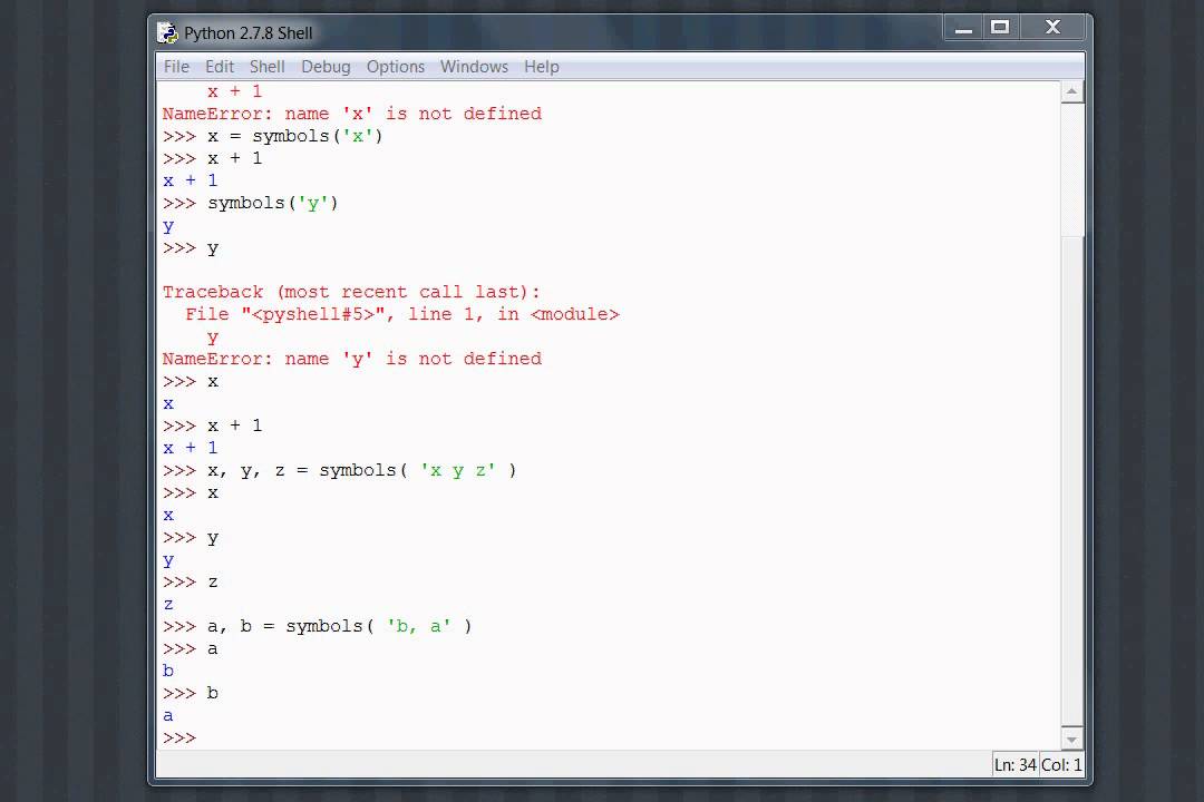 Python [sympy] 02 Symbols - YouTube
