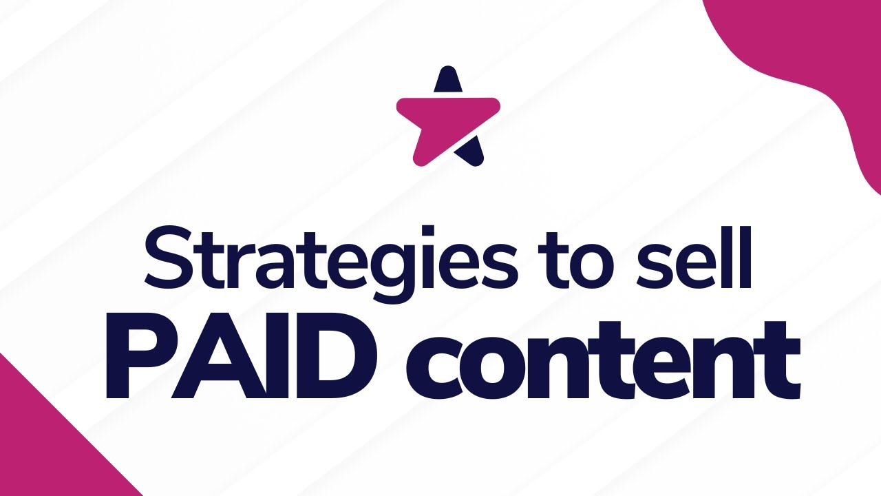 Strategies to sell Paid Content - YouTube