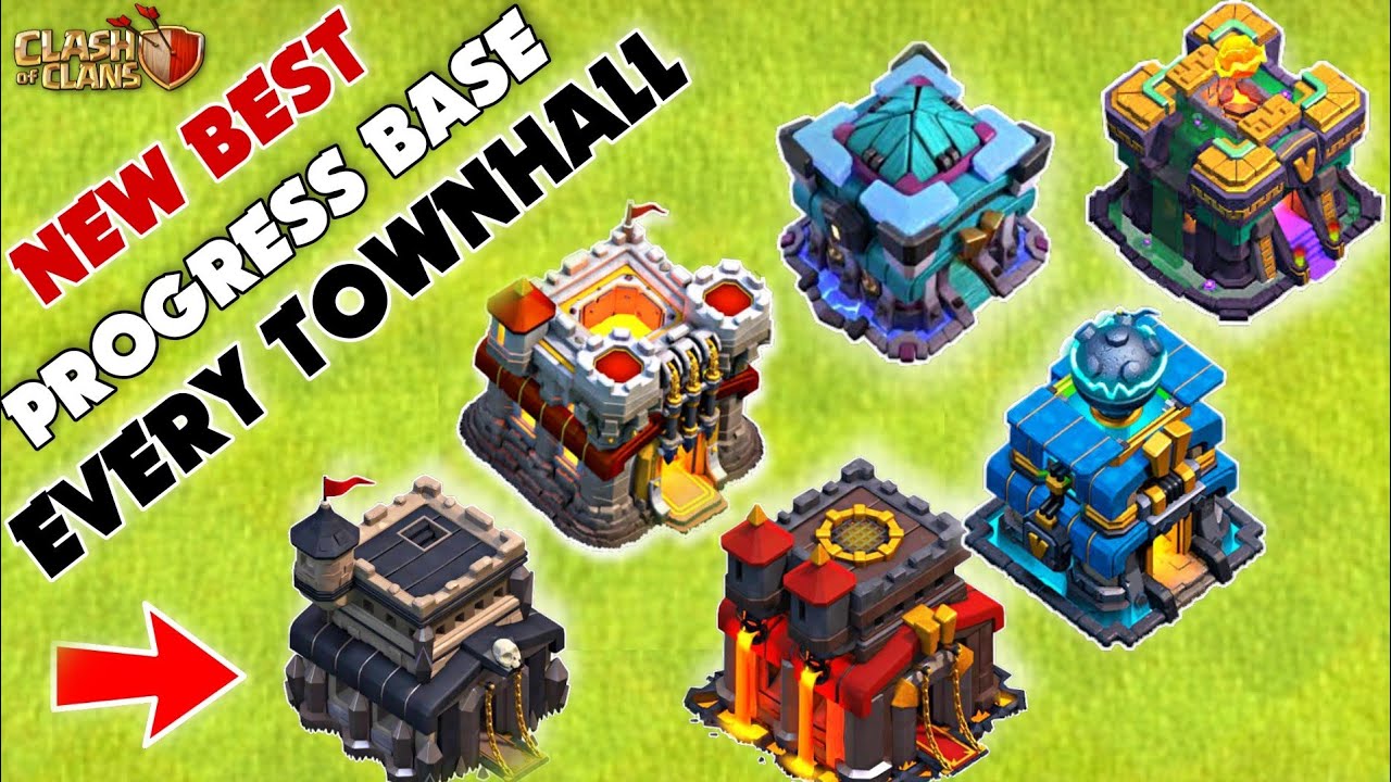 Best Progress Base For Every Townhall-Th8 to th14 progress Bases with ...