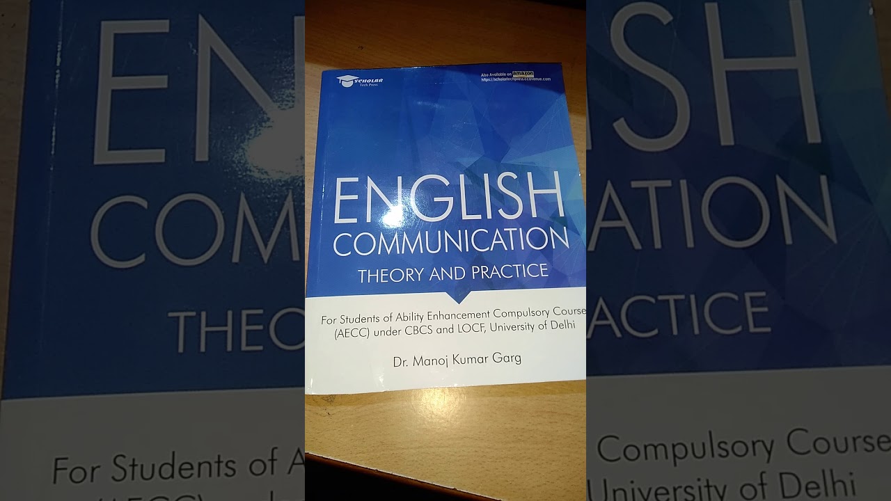 ENGLISH COMMUNICATION BY MANOJ KUMAR GARG 5th edition - YouTube