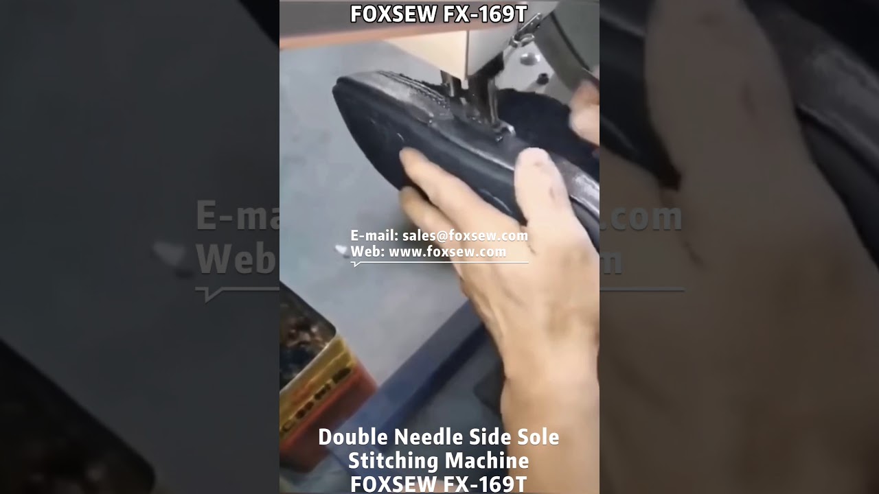Double Needle Side Sole Stitching Machine for Shoes - YouTube