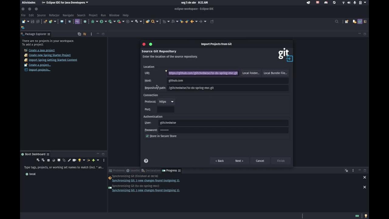 Como importar projetos do GitHub para o Eclipse IDE - YouTube