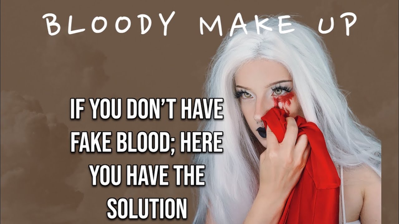DRAWING FAKE BLOOD FOR A BLOODY MAKE UP - YouTube