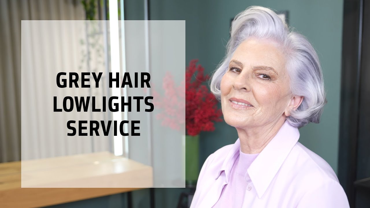 Dimensional Grey Hair Lowlights Service | Goldwell Education Plus - YouTube
