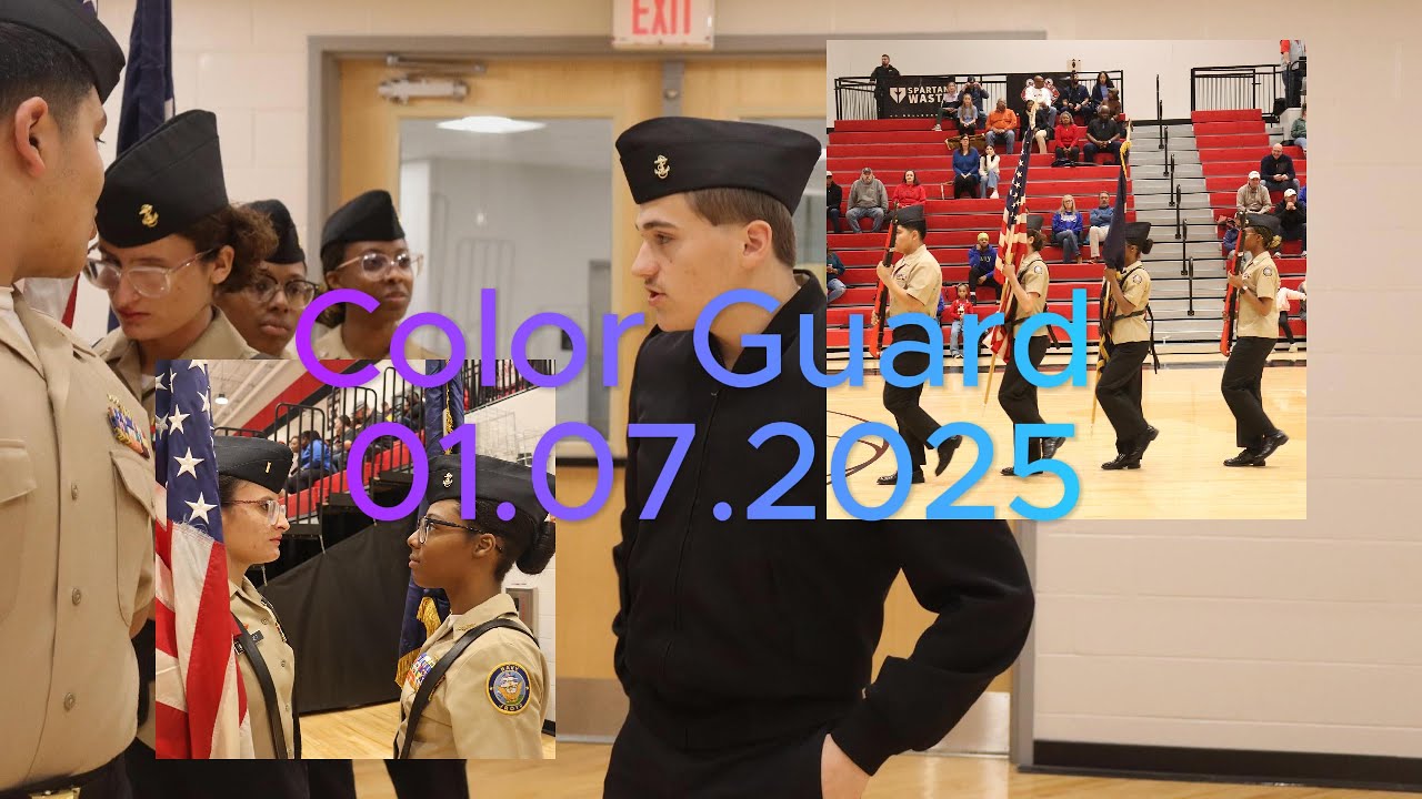 First Color Guard of 2025!!//NJROTC Vlog// Behind the scenes - YouTube