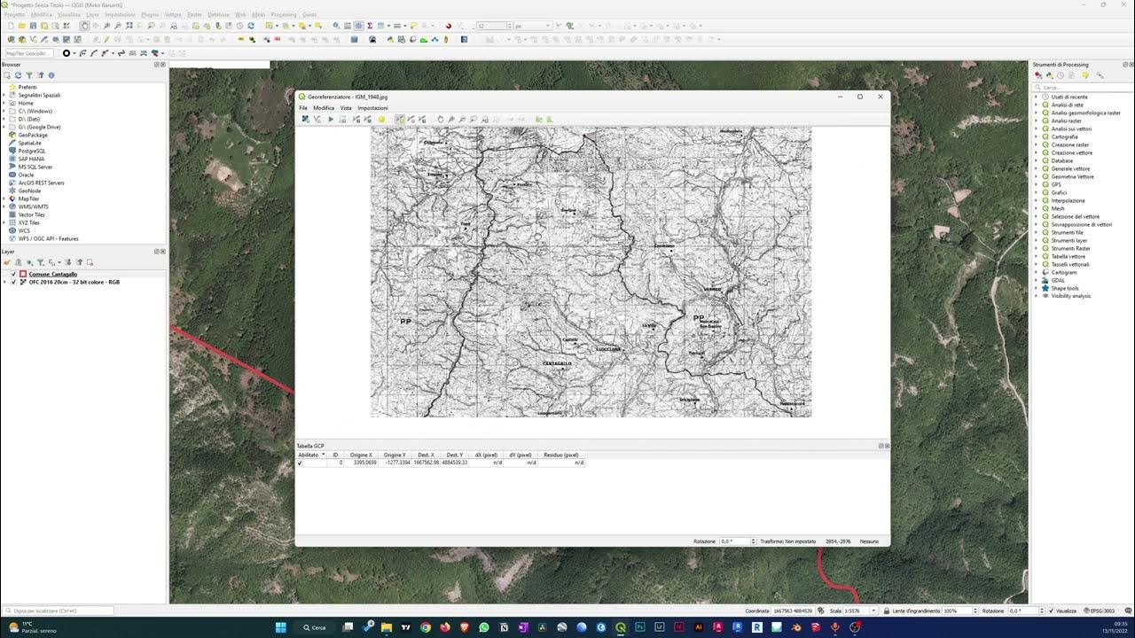 Come georeferenziare un file RASTER - Tutorial QGIS - YouTube
