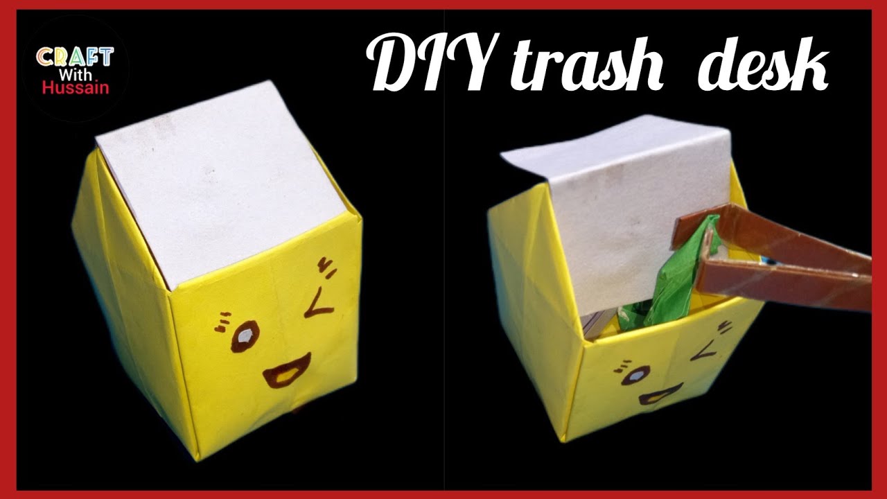 DIY Emoji Trash desk organization idea from paper /How to make trash ...