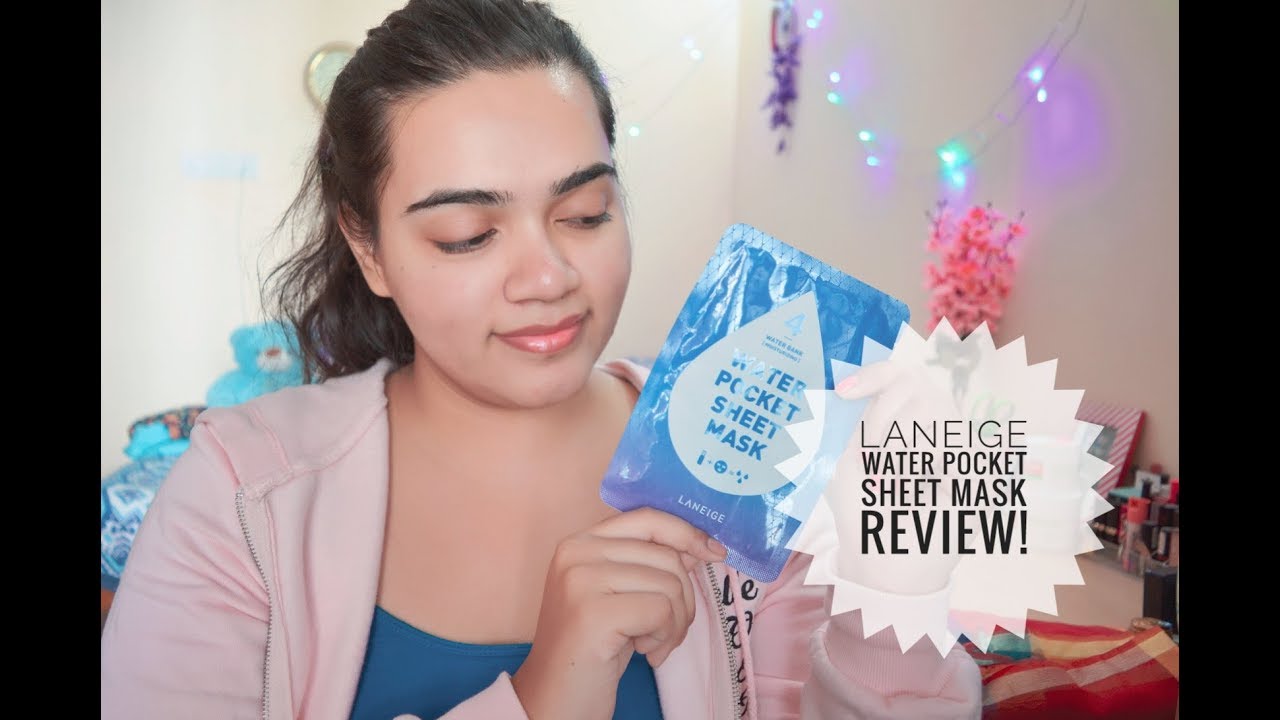 Premium Face Mask? | Laneige Water Pocket Sheet Mask Review! - YouTube