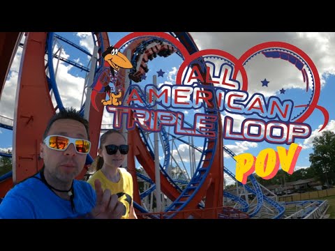 All American Triple Loop On-Ride POV Opening Day Ride & Review Indiana ...