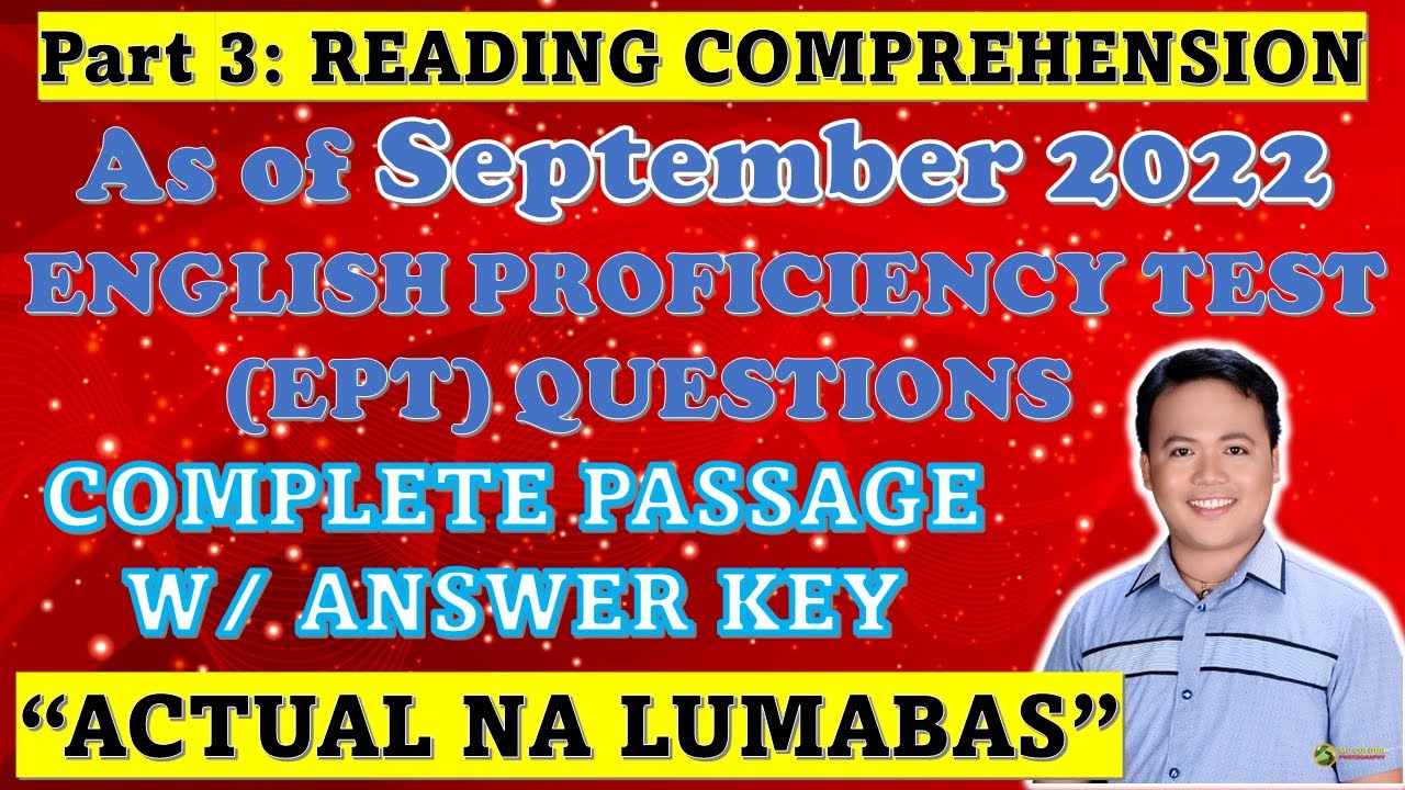 READING COMPREHENSION AS OF SEPTEMBER 2022 II COMPLETE LATEST AND ...