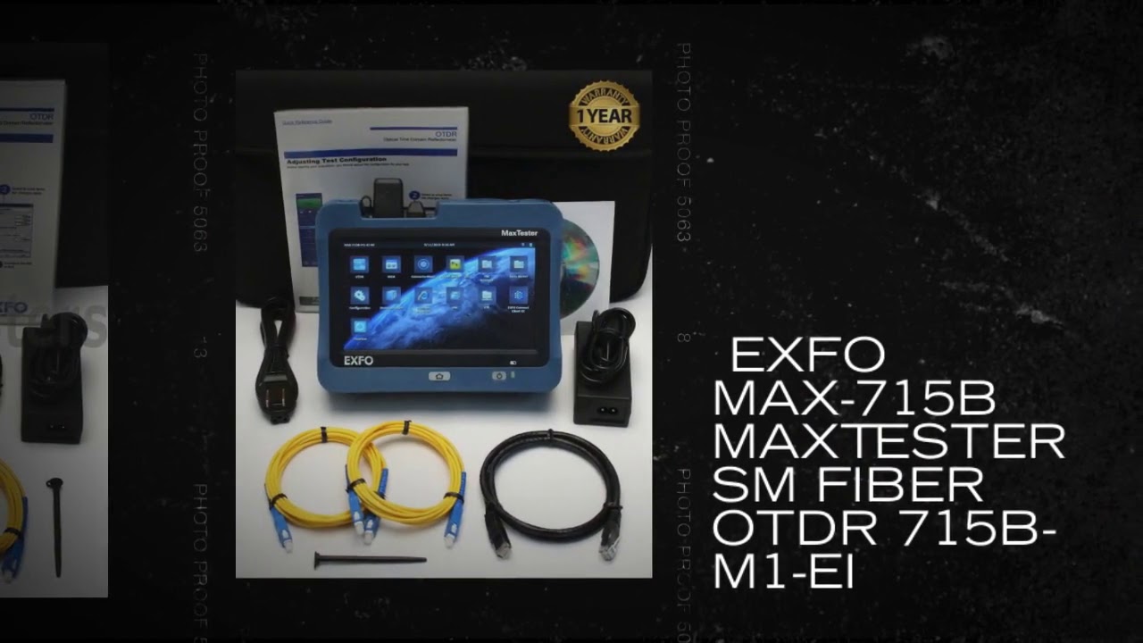 EXFO MAX-715B MaxTester SM Fiber OTDR 715B-M1-EI w/ PM & VFL - YouTube
