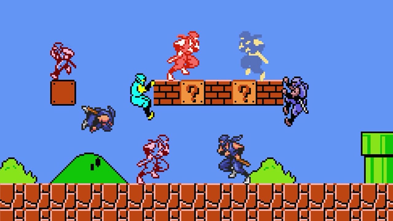 Super Mario Bros. Crossover - All Ninja Gaiden Characters & Skins - YouTube