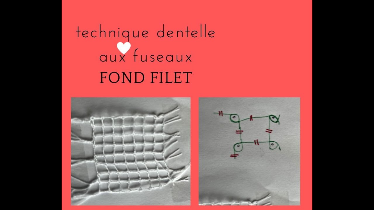 FOND FILET : technique dentelle aux fuseaux - YouTube