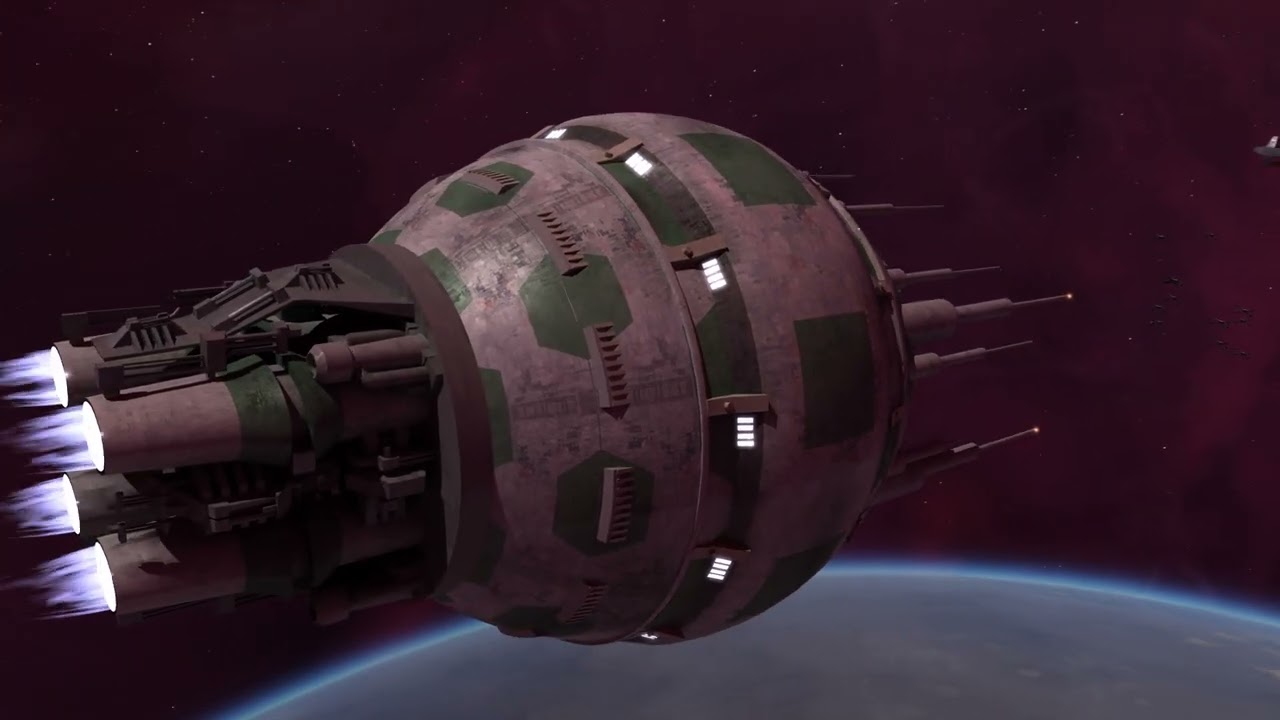 Babylon 5 Psi Corps Mothership & Black Omega Starfuries - YouTube