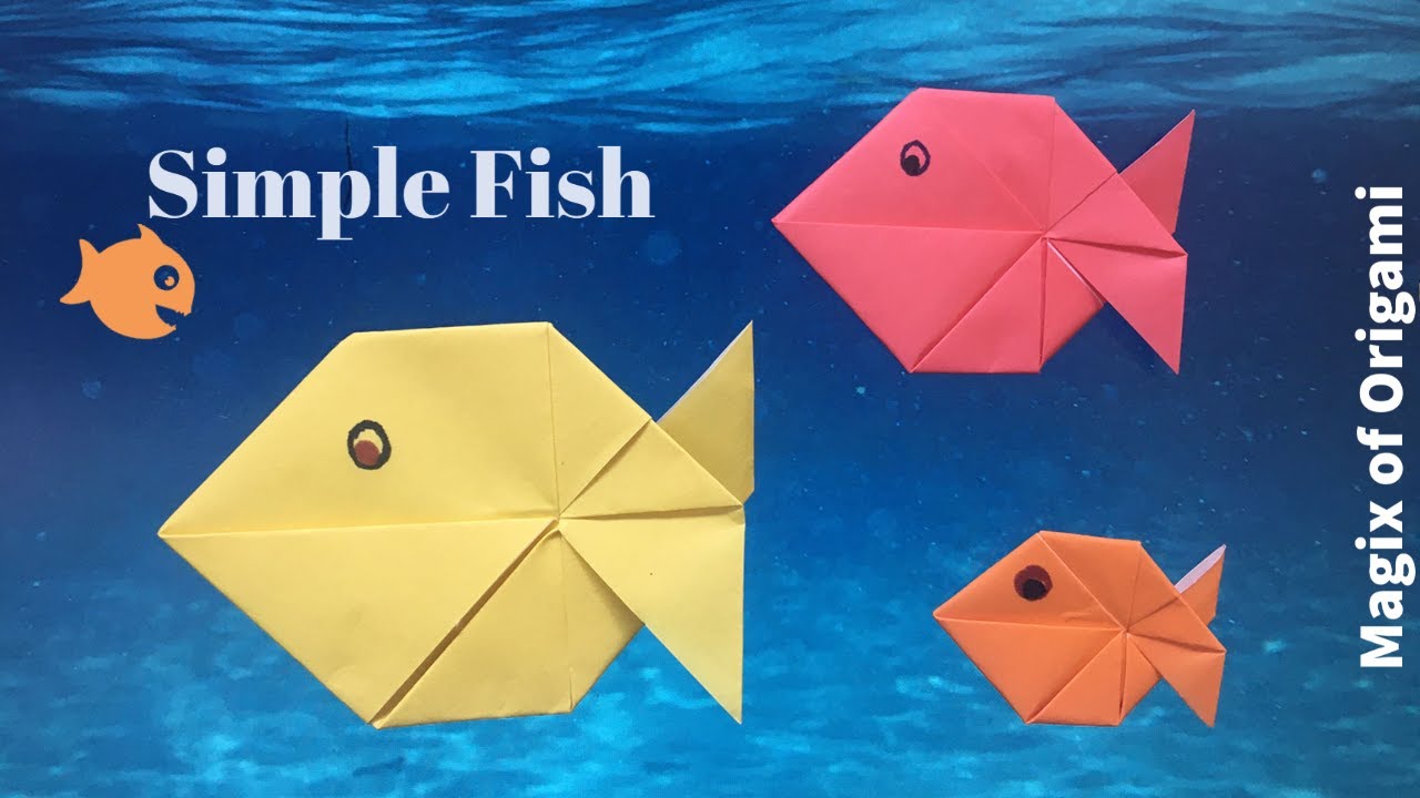 Simple Origami Fish - Paper Fish - Origami Fish Easy for Kids - DIY ...