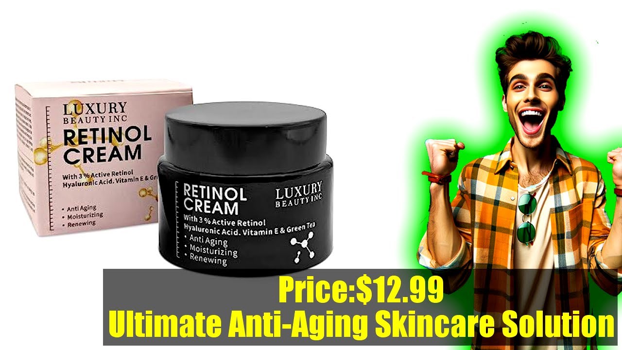 Buy Retinol Cream 3% Active Retinol Hyaluronic Acid Vitamin E Green Tea ...