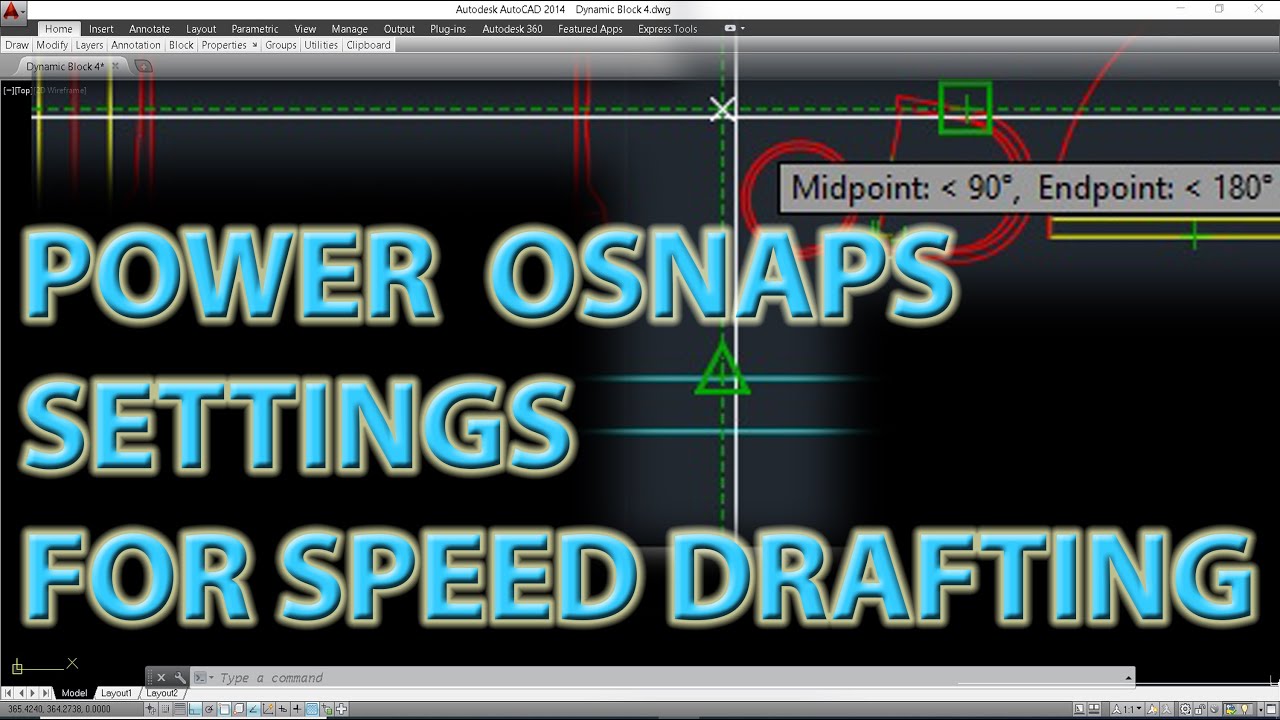 Power Osnaps Settings for Speed Drafting - YouTube
