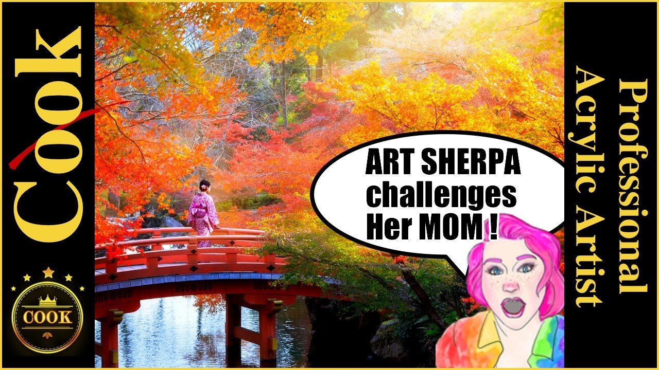 The Art Sherpa Challenges her mom Ginger Cook to Paint Japanese Fall ...