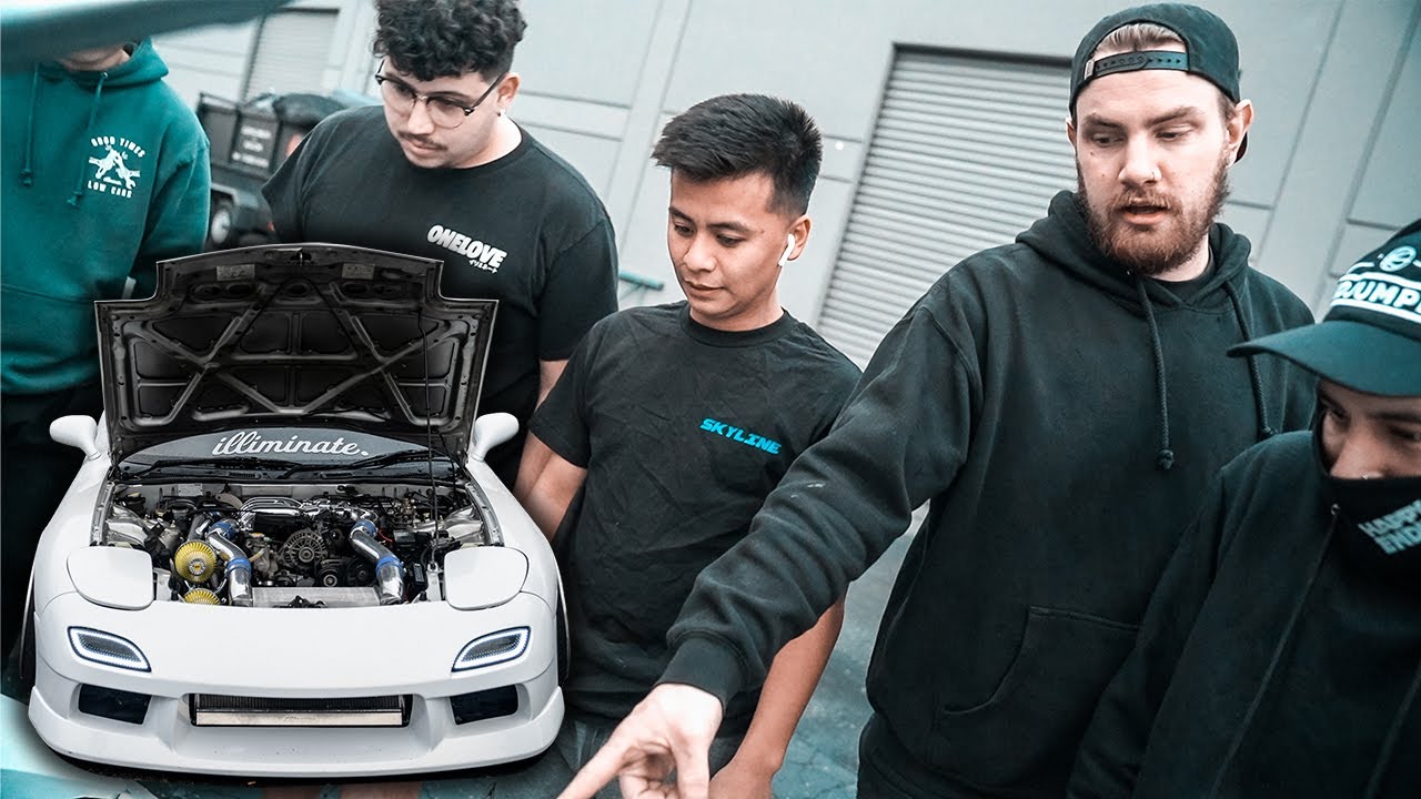 ILLIMINATE BOYS FIRST REACTION OF THE RX7!! - YouTube