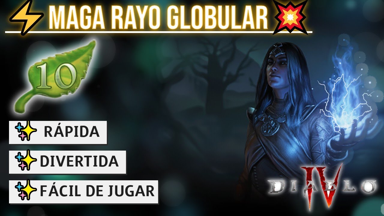 [DIABLO4]⚡Maga Rayo Globular💥DESTRUYE TODO EN TORMENTO 4 | Guía ...