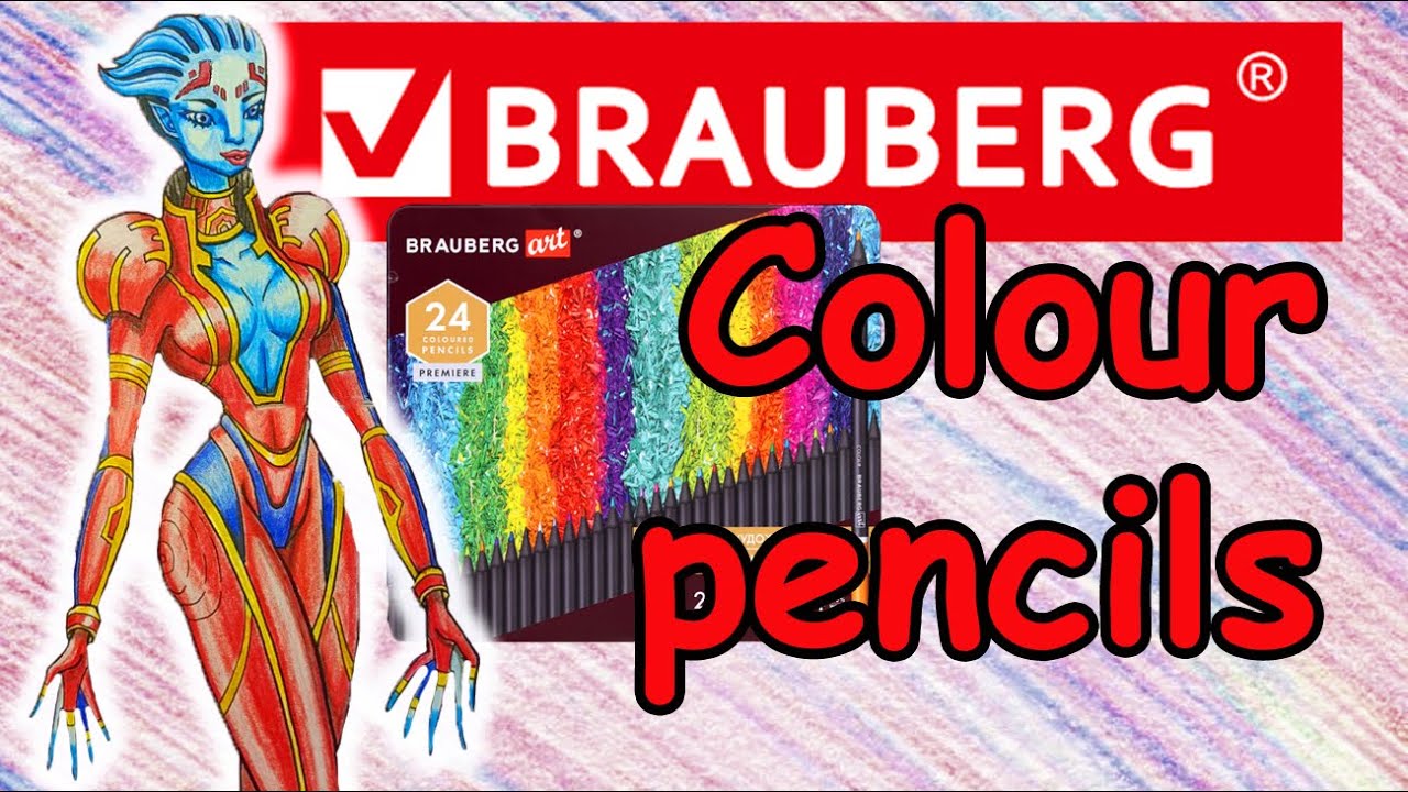Обзор цветные карандаши BRAUBERG Сolour pencils BRAUBERG - YouTube