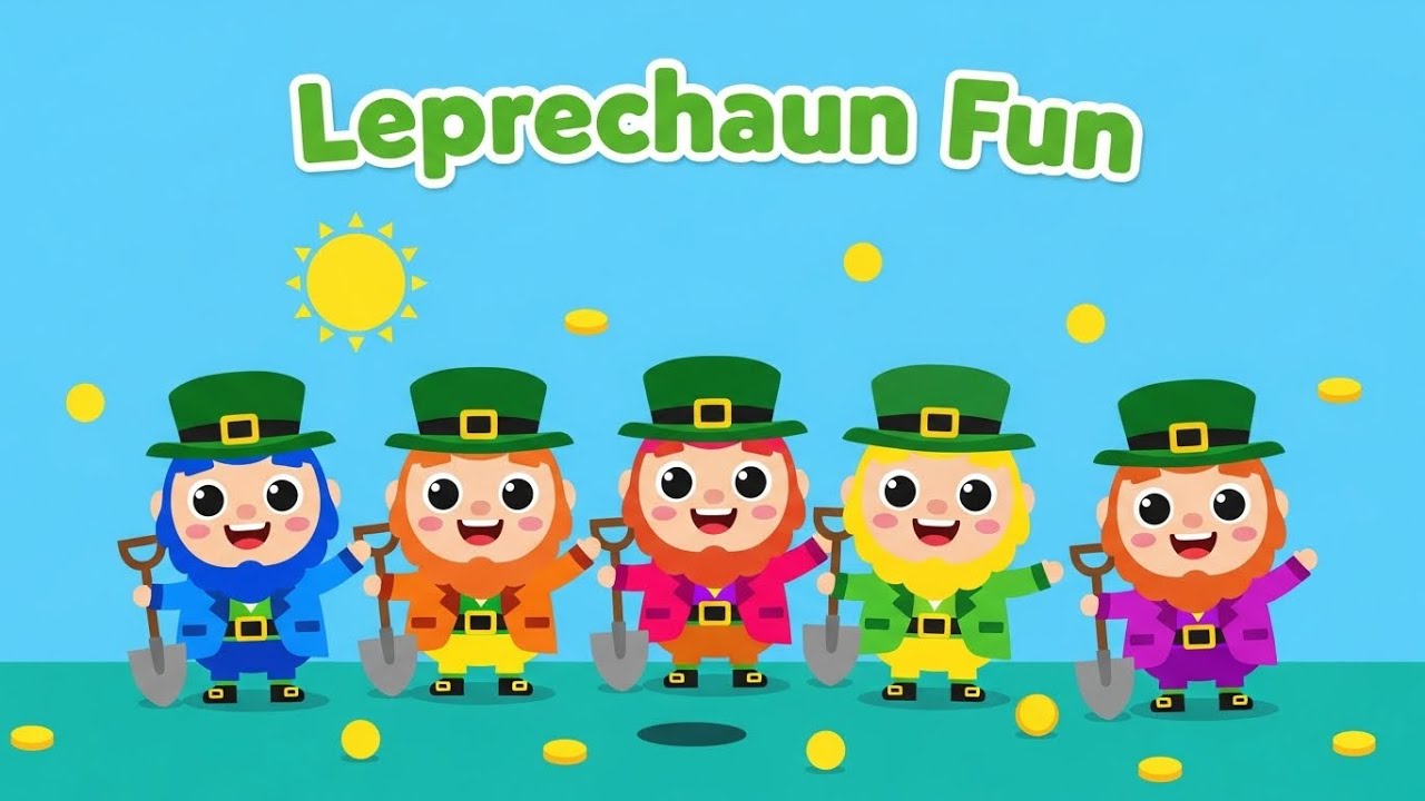 Five Little Leprechauns Song 🍀 St. Patrick's Day Counting | Kids Songs ...
