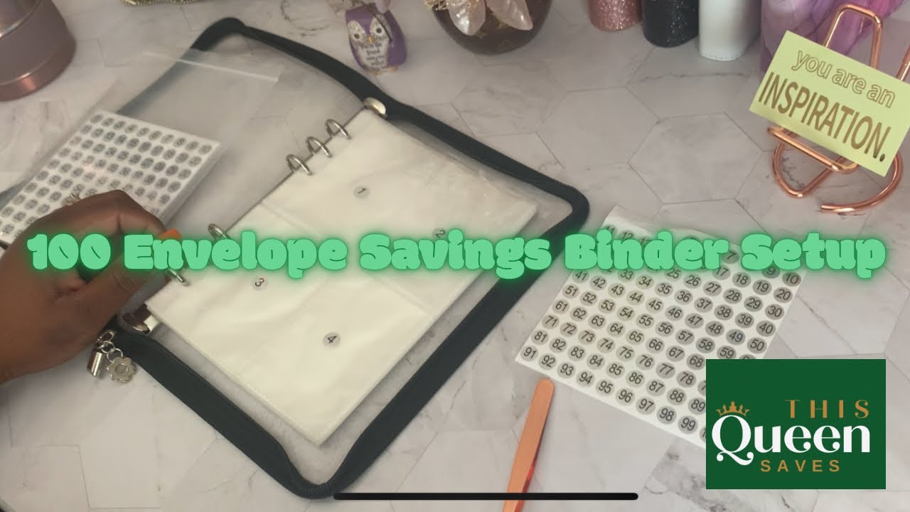 100 Envelope Challenge Binder Setup | 1st Cash Stuffing! - YouTube
