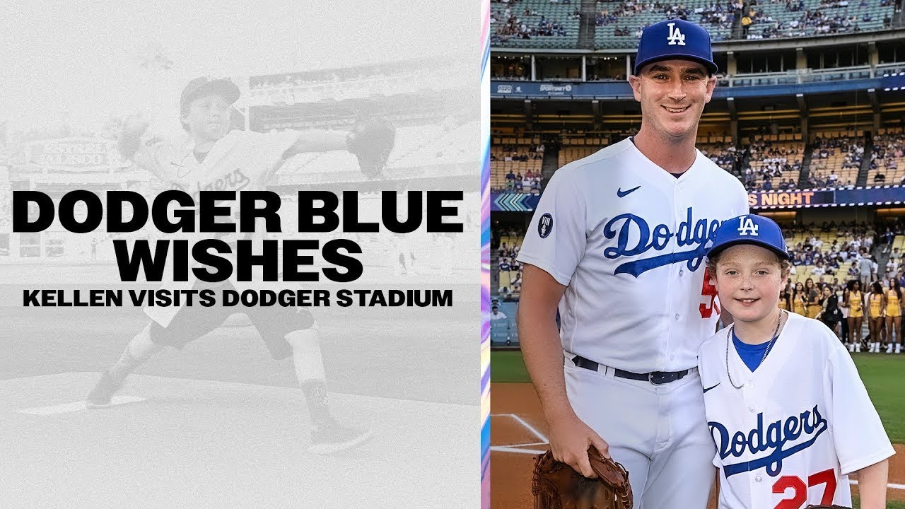 Dodger Blue Wishes - Kellen Visits Dodger Stadium - YouTube