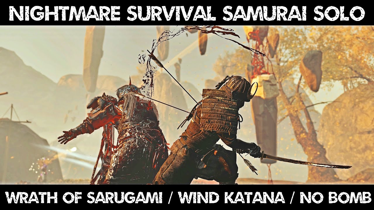 Ghost of Tsushima - Nightmare survival Wrath of Sarugami wind stance ...