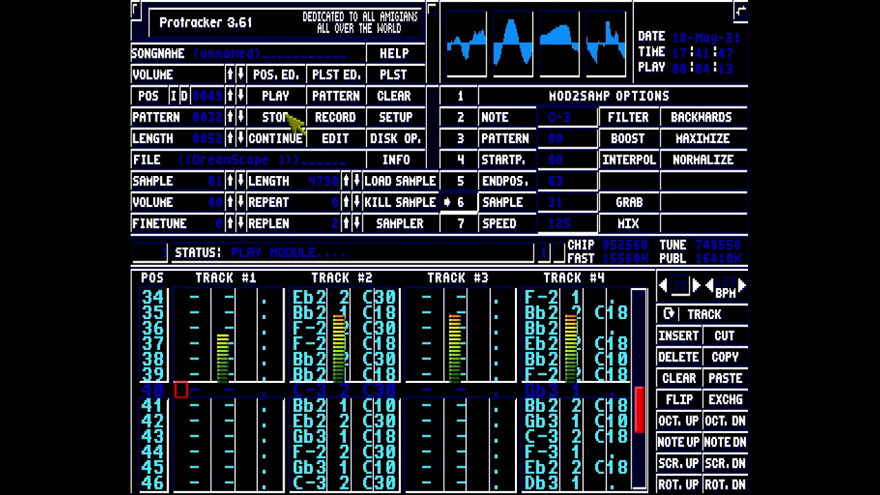 Protracker - Amiga Music, others various/random modules part67 - YouTube