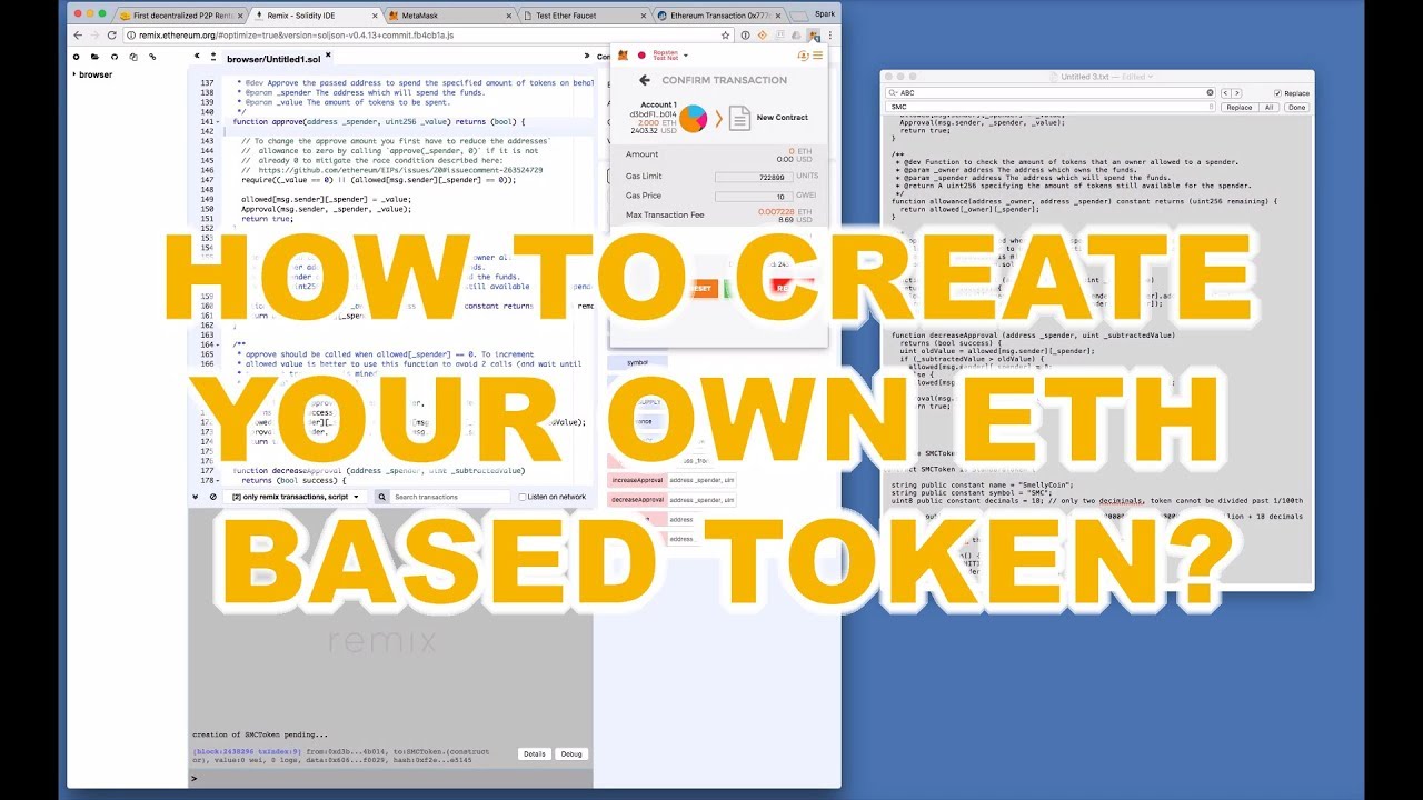 Demo On How To Create Your Own Ethereum Based Token On Ropsten Test demo-on-how-to-create-your-own-ethereum-based-token-on-ropsten-test