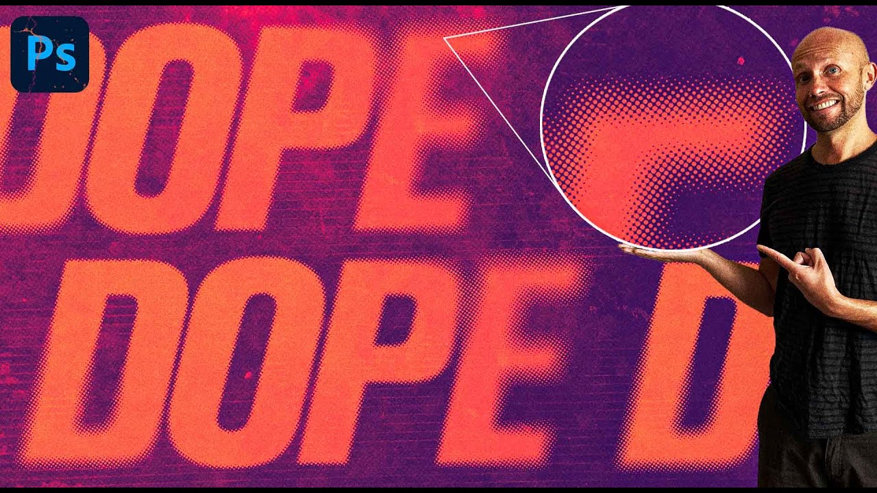 Easy Text & Logo Halftone Blur in Photoshop - YouTube