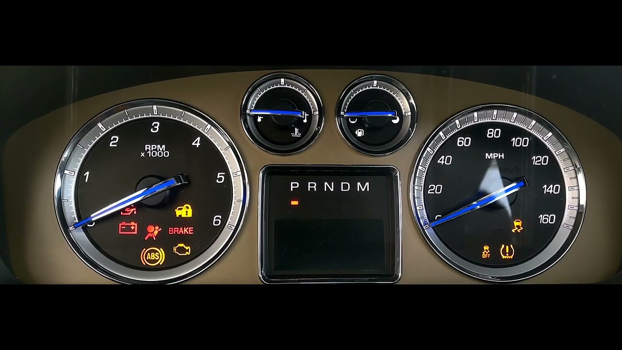 Cadillac - Escalade - 2014 - Platinum: Gauge Cluster Startup Sequence ...