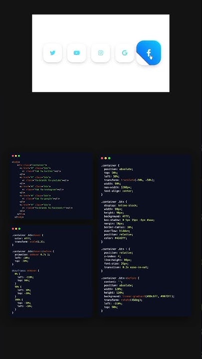 Animasi icon media sosial dengan html dan css - YouTube