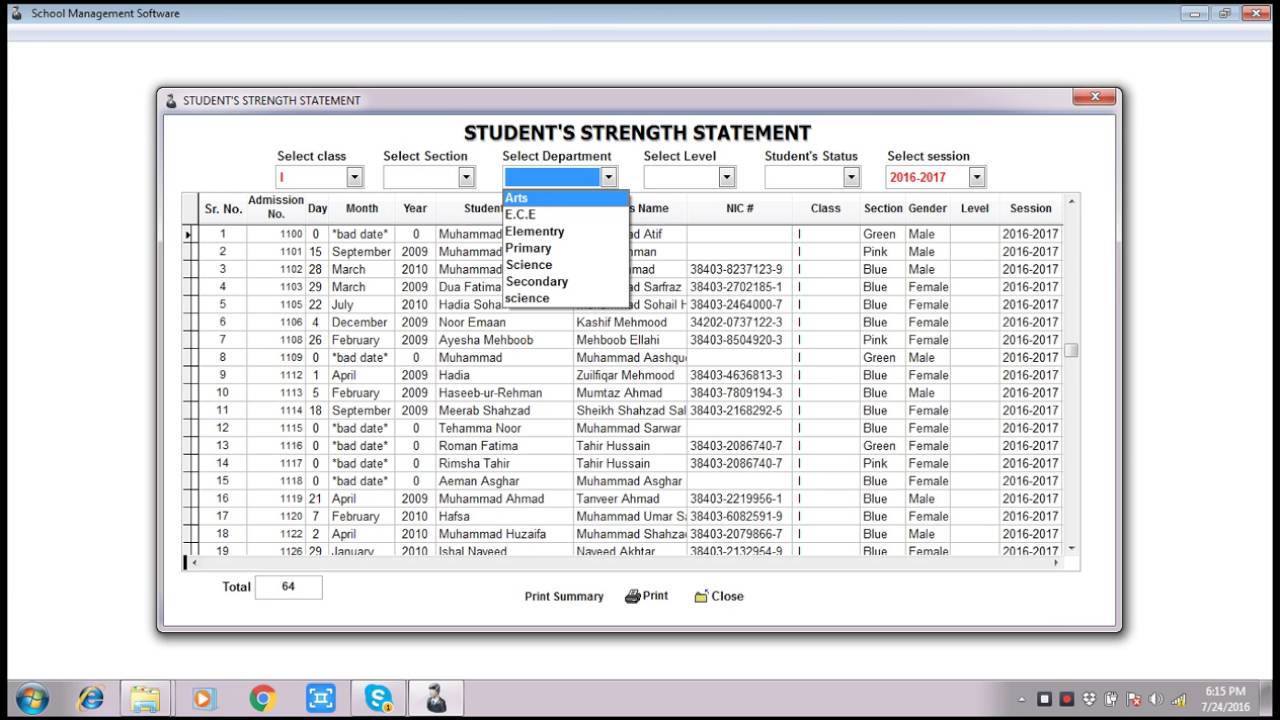 how to find students strength statement (Eduplus School Management ...