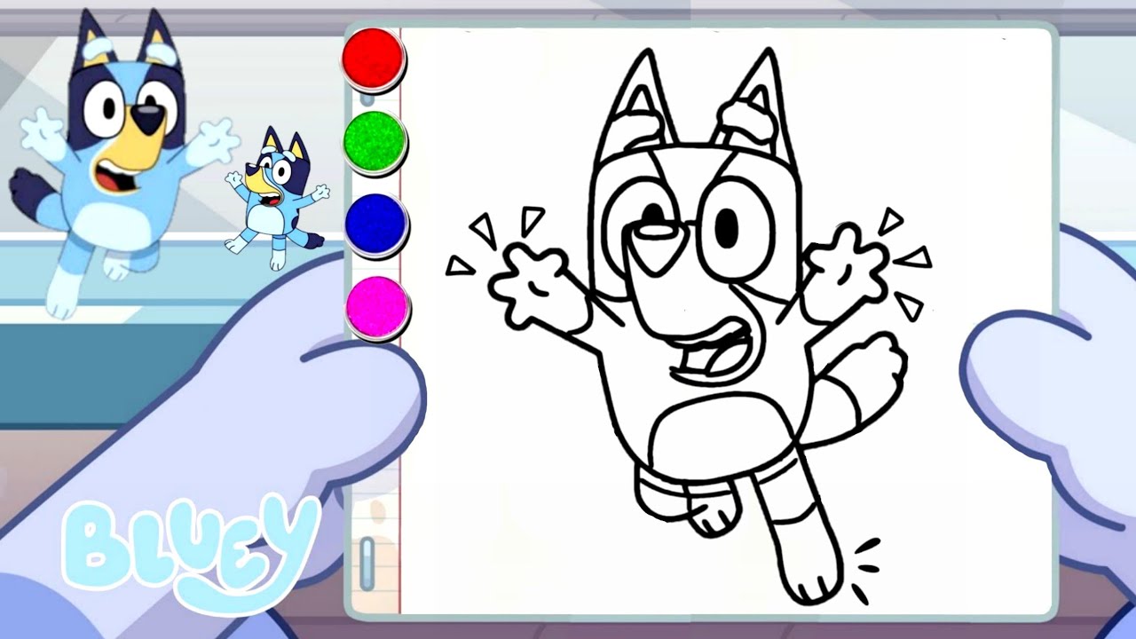 How to draw bluey & bingo 😱 | drawing cartoon characters for kids ...