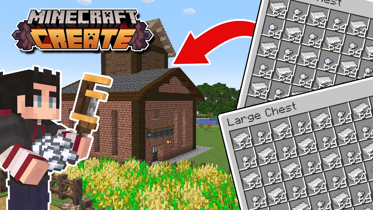 I built an AUTO IRON FARM in my MINECRAFT CREATE MODPACK! - YouTube