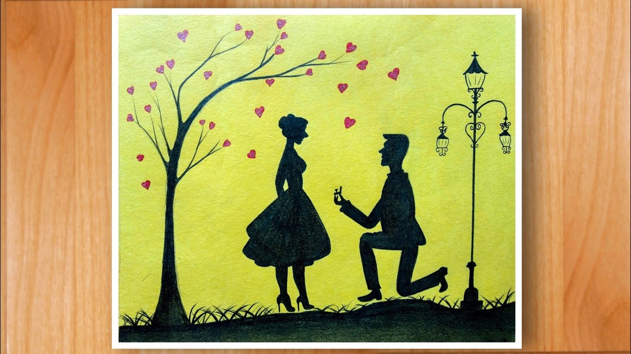 💕Propose Day Drawing Easy💕 | Propose Drawing Easy For Beginners ...