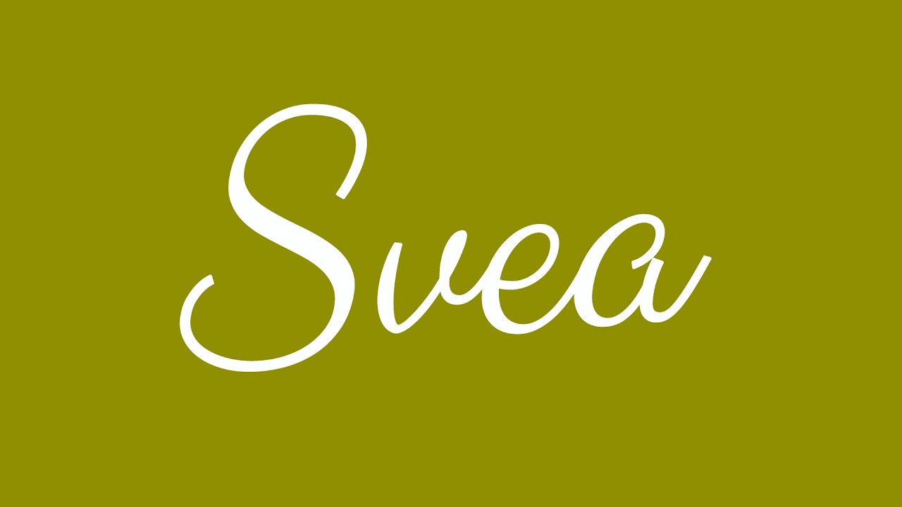 Learn how to Sign the Name Svea Stylishly in Cursive Writing - YouTube