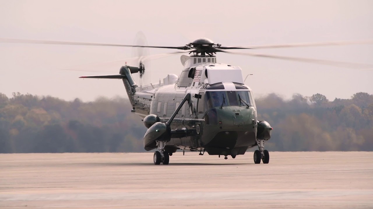 USMC Marine One - Sikorsky VH-3D Sea King - Carrying the POTUS - YouTube