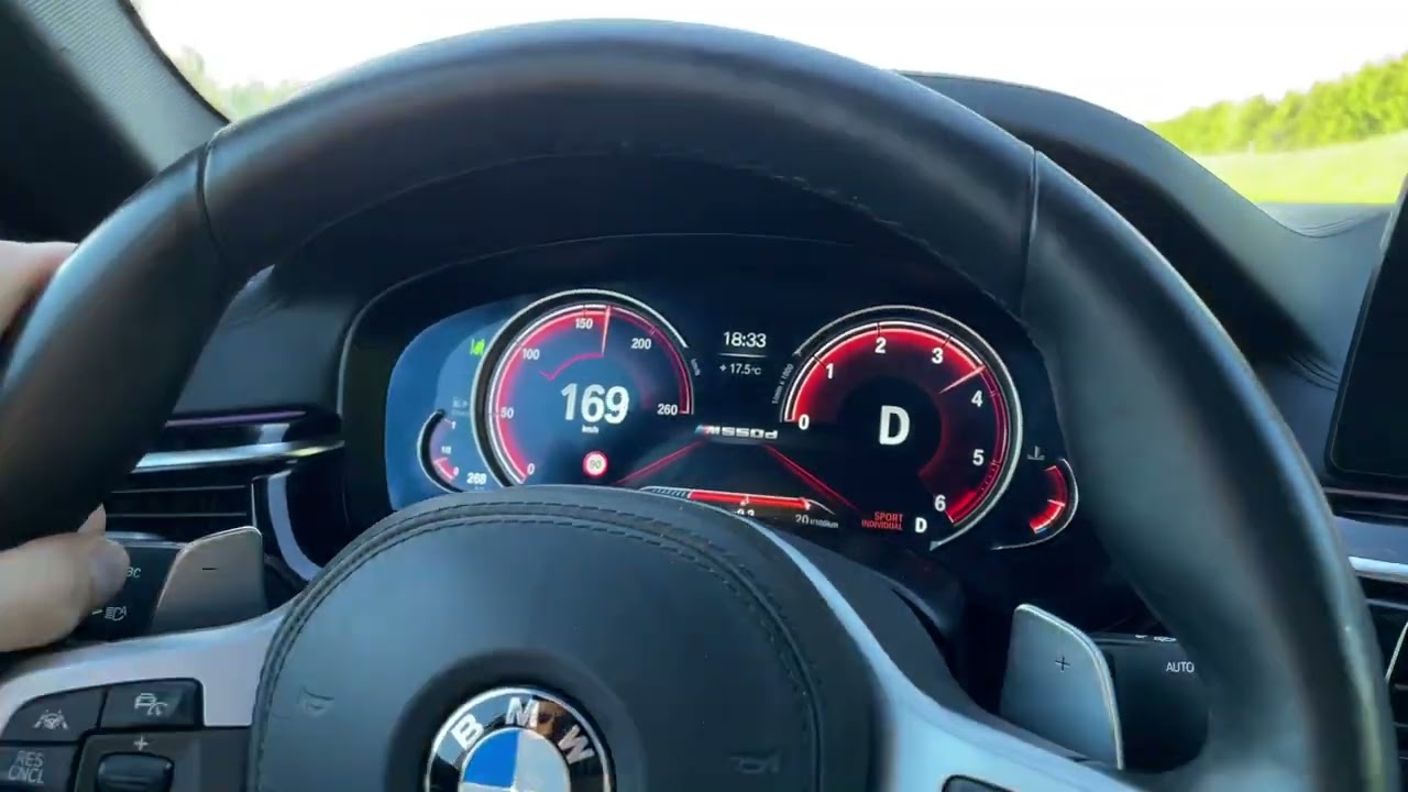 BMW G30 M550d 100-200, 540hp - YouTube