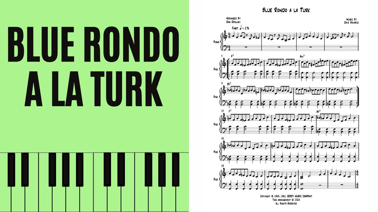Blue Rondo a la Turk, Piano [with score] - YouTube