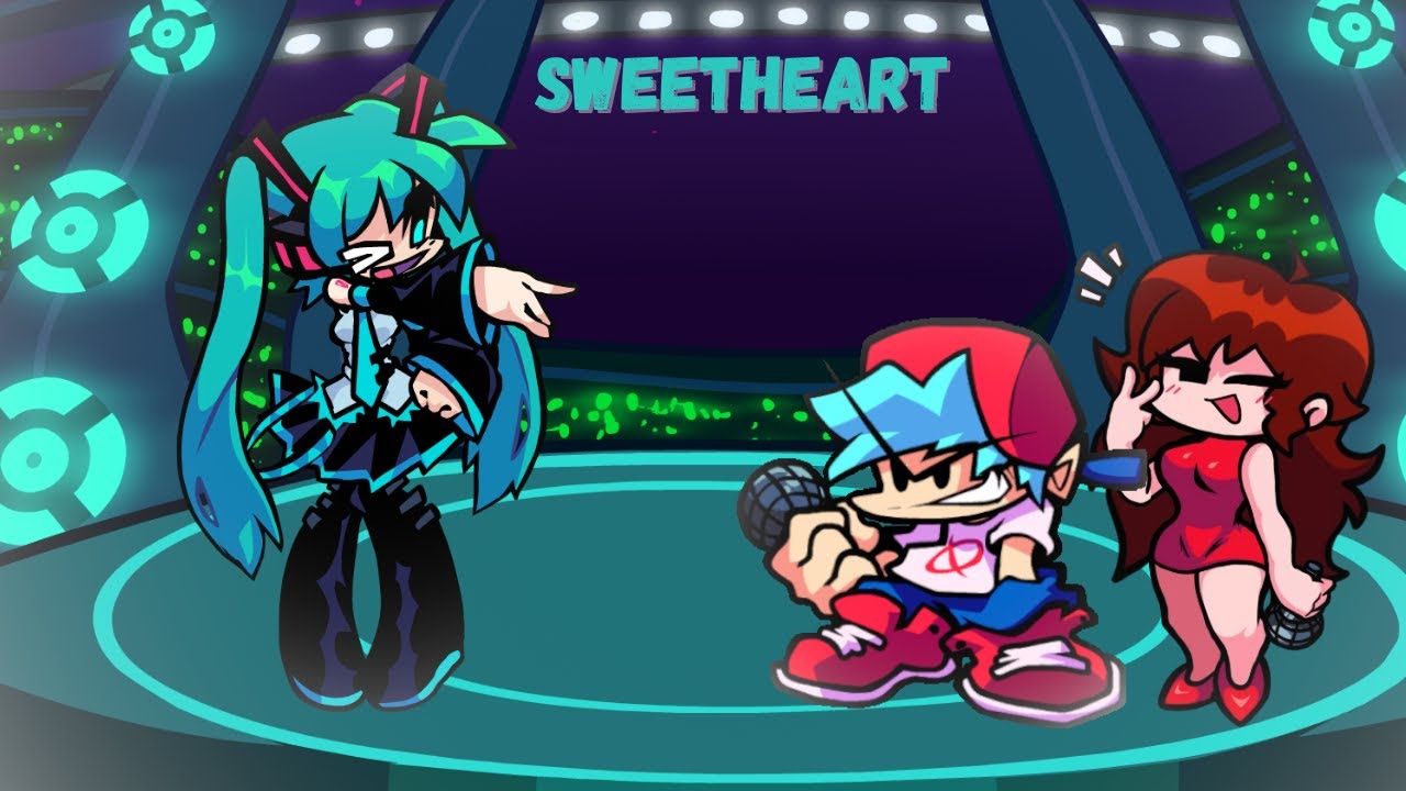 Sweet Red and Blue | FNF Sweetheart but Miku Vs BF and GF Duet (FNF ...