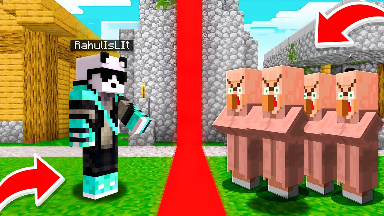 The Villagers SPLIT the Village in Half! - YouTube